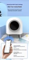 China Smart Automatic Self-Cleaning Cat Litter Box 80L Large Capacity Anti-Pinch APP Control Odor Removal for sale