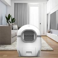 China Self-Cleaning Smart Cat Litter Box ABS Plastic Automatic 60L Large Capacity Quadrate Eco-Friendly for sale