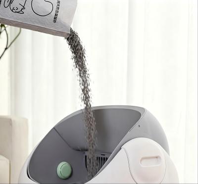 China Enclosed Plastic Cat Litter Box 60L Large Capacity Eco-Friendly Easy Clean Anti-Splatter with Sieve for sale