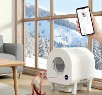 China Automatic Plastic Cat Litter Box Smart Enclosed 60L Large Capacity Deodorant Drawer Design for sale