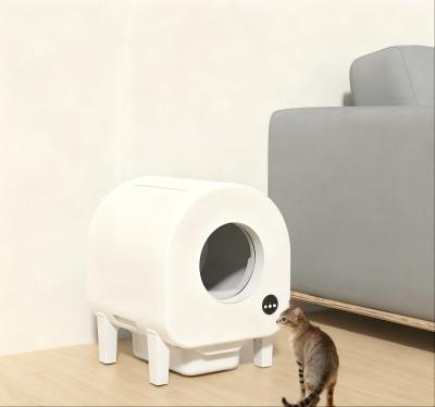 China Deodorant Cat Litter Box Smart Enclosed Self-Cleaning Easy to Clean for sale