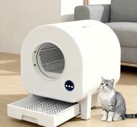 China Self-Cleaning Plastic Cat Litter Box 60L Large Capacity Smart Enclosed Remote Control Eco-Friendly for sale