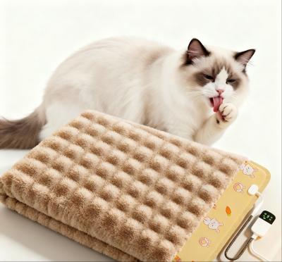 China Safe Smart Pet Heating Blanket with Temperature Control Removable Washable Soft for Cats for sale