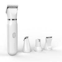 China Stainless Steel Rechargeable Pet Grooming Kit with Multiple Attachments Hair Removal Mitts Rollers for Dogs Cats for sale