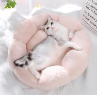 China Soft Wool Cat Bed Cozy Fluffy Pet Furniture with Removable Washable Cover 50x40cm for sale