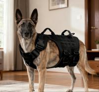 China Large Dogs Tactical Dog Harness 100% Nylon Adjustable Quick Release Breathable Heavy Duty for sale
