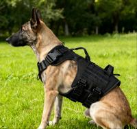 China Large Dogs Tactical Dog Harness 100% Nylon Adjustable Quick Release Breathable Heavy Duty for sale
