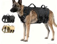 China Large Dogs Tactical Dog Harness 100% Nylon Adjustable Quick Release Breathable Heavy Duty for sale