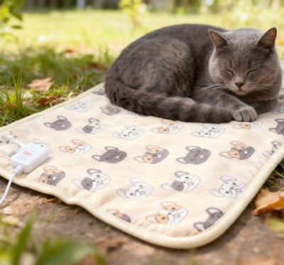 China Waterproof Cotton Smart Pet Heating Blanket 40W Temperature Control Removable Washable Round for Chickens for sale