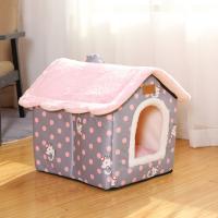 China Soft Wool Pet House Star Pattern Cozy Indoor Small Animal Bed 30x30cm Removable Washable for sale