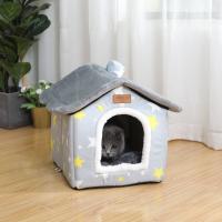China Soft Wool Pet House Star Pattern Cozy Indoor Small Animal Bed 30x30cm Removable Washable for sale