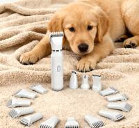 China Stainless Steel Pet Hair Removal Mitts Rollers Set Electric Rechargeable Adjustable Blade 3 Speeds for sale