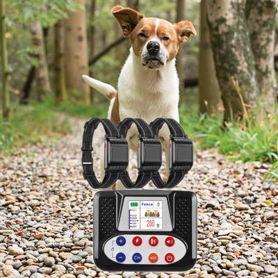 China Smart Rechargeable Wireless Dog Training Collar IP67 Waterproof Shock Bark Stop for Outdoor Pets for sale