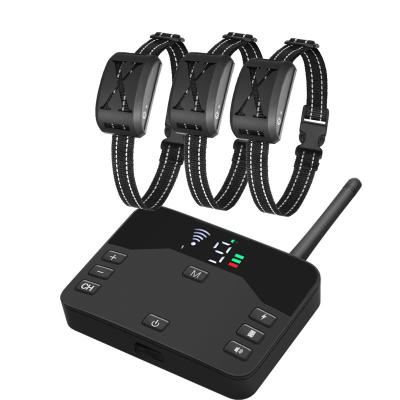 China Rechargeable Wireless Dog Training Collar 2-in-1 Bark Control Custom Colors 20h Battery for sale