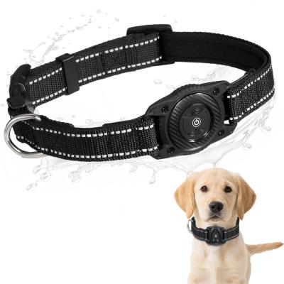 China GPS Dog Collar Real Time Tracking Waterproof Reflective Soft Padded Durable Plastic D Ring Rechargeable 216g for sale