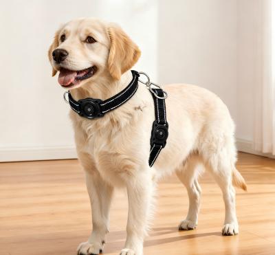 China Soft Padded GPS Dog Collar Real Time Tracking Waterproof Reflective 216g Metal Buckle for sale