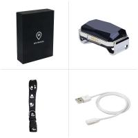 China Black ABS Dog Collar with GPS Tracker Rechargeable Waterproof Adjustable Metal Buckle 216g for sale
