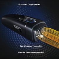 China IP67 Waterproof Ultrasonic Dog Bark Deterrent Rechargeable Handheld Anti Barking Device 4 Modes 20H Battery for sale