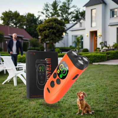 China USB Rechargeable Handheld Ultrasonic Dog Bark Deterrent IP67 Waterproof 20H Battery for sale