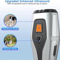 China Dual Probe Ultrasonic Dog Repeller with LED Light IP67 Waterproof Rechargeable Anti Barking Training Device Handheld for sale