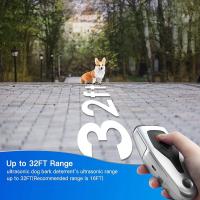 China Dual Probe Ultrasonic Dog Repeller with LED Light IP67 Waterproof Rechargeable Anti Barking Training Device Handheld for sale