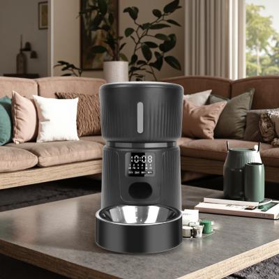 China Pet Smart Automatic Food Dispenser 3L Stainless Steel Eco-Friendly Chargeable Battery for Dogs Cats for sale