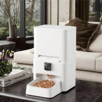 China Smart Pet Feeder Camera 6L Capacity Eco-Friendly Plastic Automatic Timed Dispenser for Dogs Cats Tuya App Control 110-240V for sale