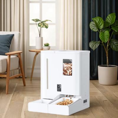 China 2-in-1 Smart Automatic Pet Feeder 4-5L Capacity IPX5 Waterproof LCD Display for Dogs Cats for sale