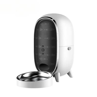 China Modern 3L Automatic Stainless Steel Pet Feeder with Remote Control IPX5 Waterproof for Cats Dogs for sale