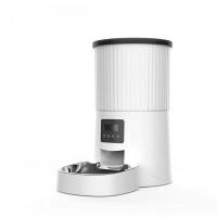 China Intelligent 4L Battery Waterproof Pet Feeder with Stainless Steel Bowls Automatic Timing for Cats Dogs for sale