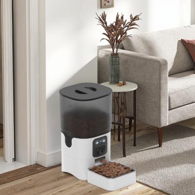 China Automatic 6L Timed Pet Food Dispenser for Cats Small Dogs 2.4G WiFi Camera 110-240V for sale