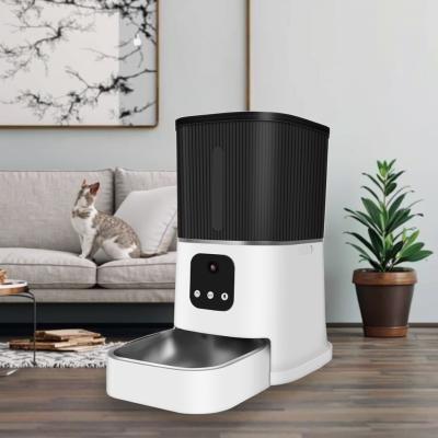 China Wholesale Eco-Friendly Modern Plastic Intelligent Automatic Pet Feeder Mobile Timing Quantum Remote Control Voice Video Features for sale