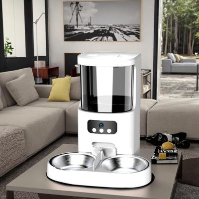 China Smart Pet Feeder with Camera WiFi App Control 4L Capacity Timed Feeding for Dogs Cats for sale