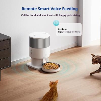 China Automatic Pet Feeder with Timing Control IPX5 Waterproof Stainless Steel Bowls for Dogs Cats 5L Capacity for sale