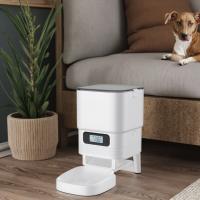China Automatic Pet Feeder ABS Plastic IPX5 Waterproof Quadrate Bowls LCD Timer Battery Chargeable for Dogs Cats for sale