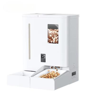 China Smart Automatic Pet Feeder with Camera WiFi APP 2-in-1 Food Water Bowl 110-240V Waterproof Portable for sale