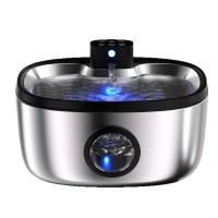 China Smart 5L Stainless Steel Battery Powered IPX5 Waterproof Pet Fountain for Dogs Cats Automatic Water Dispenser for sale