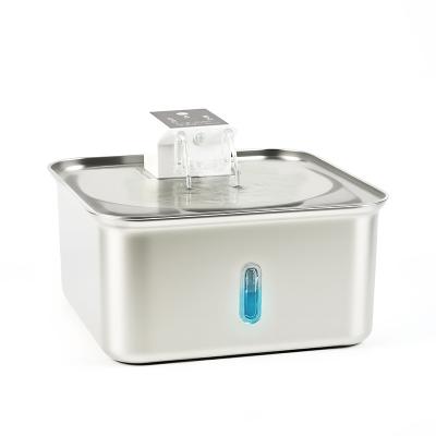 China 7L Stainless Steel Rechargeable Pet Water Dispenser Automatic Dog Cat Bowl Eco Friendly IPX5 for sale