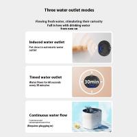 China Automatic Wireless Charging IPX5 Waterproof Pet Drinking Bowl 0.8kg Plastic Eco-Friendly for Cats Dogs for sale