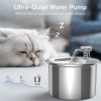 China Automatic Smart Pet Water Fountain Stainless Steel IPX5 Waterproof 1.5kg Circulation Filtered for Dogs Cats for sale