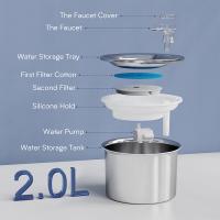 China Smart Eco-Friendly Pet Water Fountain Stainless Steel Automatic Circulation Filter for Cats Dogs 1.5kg IPX5 for sale