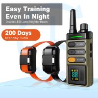 China Professional Dog Training Collar with Color Screen IPX7 Waterproof Rechargeable TPU ABS Anti Barking Smart Collar for sale