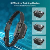 China Intelligent Remote Control Dog Training Collar IPX7 Waterproof Adjustable Color Screen Eco Friendly ABS for sale
