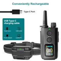 China Intelligent Remote Control Dog Training Collar IPX7 Waterproof Adjustable Color Screen Eco Friendly ABS for sale