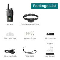 China Intelligent Remote Control Dog Training Collar IPX7 Waterproof Adjustable Color Screen Eco Friendly ABS for sale