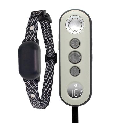 China Rechargeable Waterproof Dog Trainer Neck Ring Electrostatic Remote Control Outdoor Pet Training Barking Collar for sale