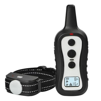 China Waterproof Rechargeable Dog Training Collar with 3 Safe Modes Plastic Nylon PT-301A for sale