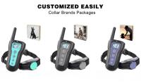 China Waterproof Rechargeable Dog Training Collar 3 Modes Beep Vibration Shock 1000ft Range IPX7 Nylon for sale