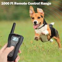 China Waterproof Rechargeable Dog Training Collar 3 Modes Beep Vibration Shock 1000ft Range IPX7 Nylon for sale