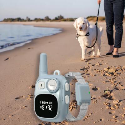 China Rechargeable IPX7 Waterproof USB Dog Training Collar with Shock Bark Control for Small to Large Dogs for sale